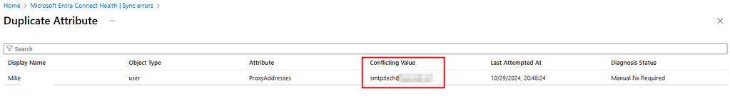 Unable to delete Microsoft Authenticator. - Another object with the same value for property ...