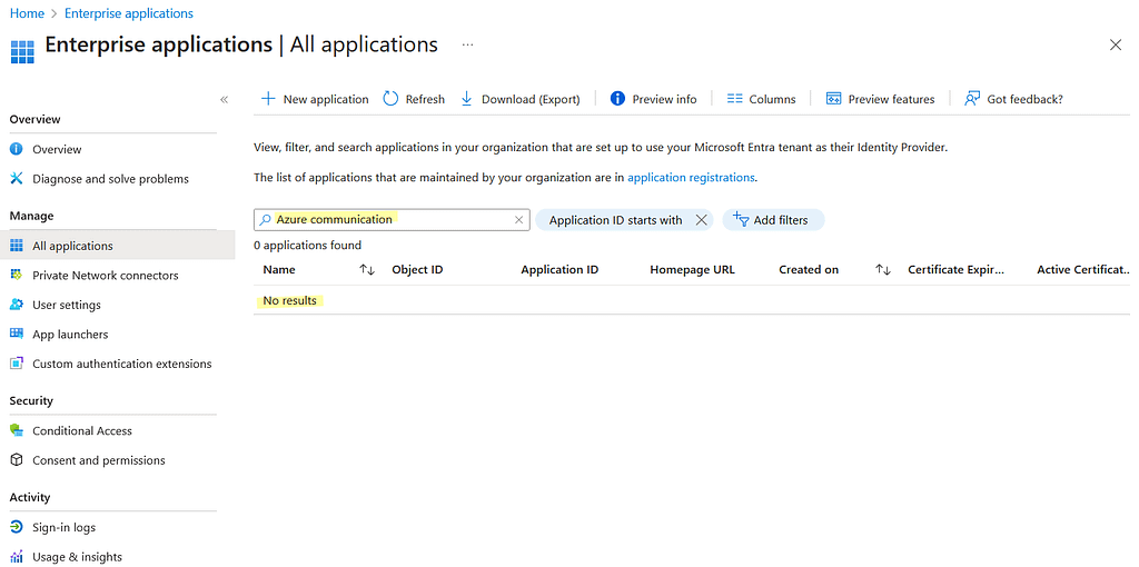 Manually Add Missing ‘azure Communication Services Service Principal Using Powershell Entralab