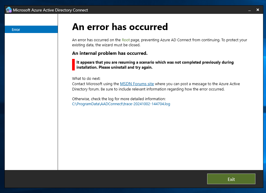Fix An Error Occurred Executing Configure Aad Sync Task An Error Occurred While Sending The
